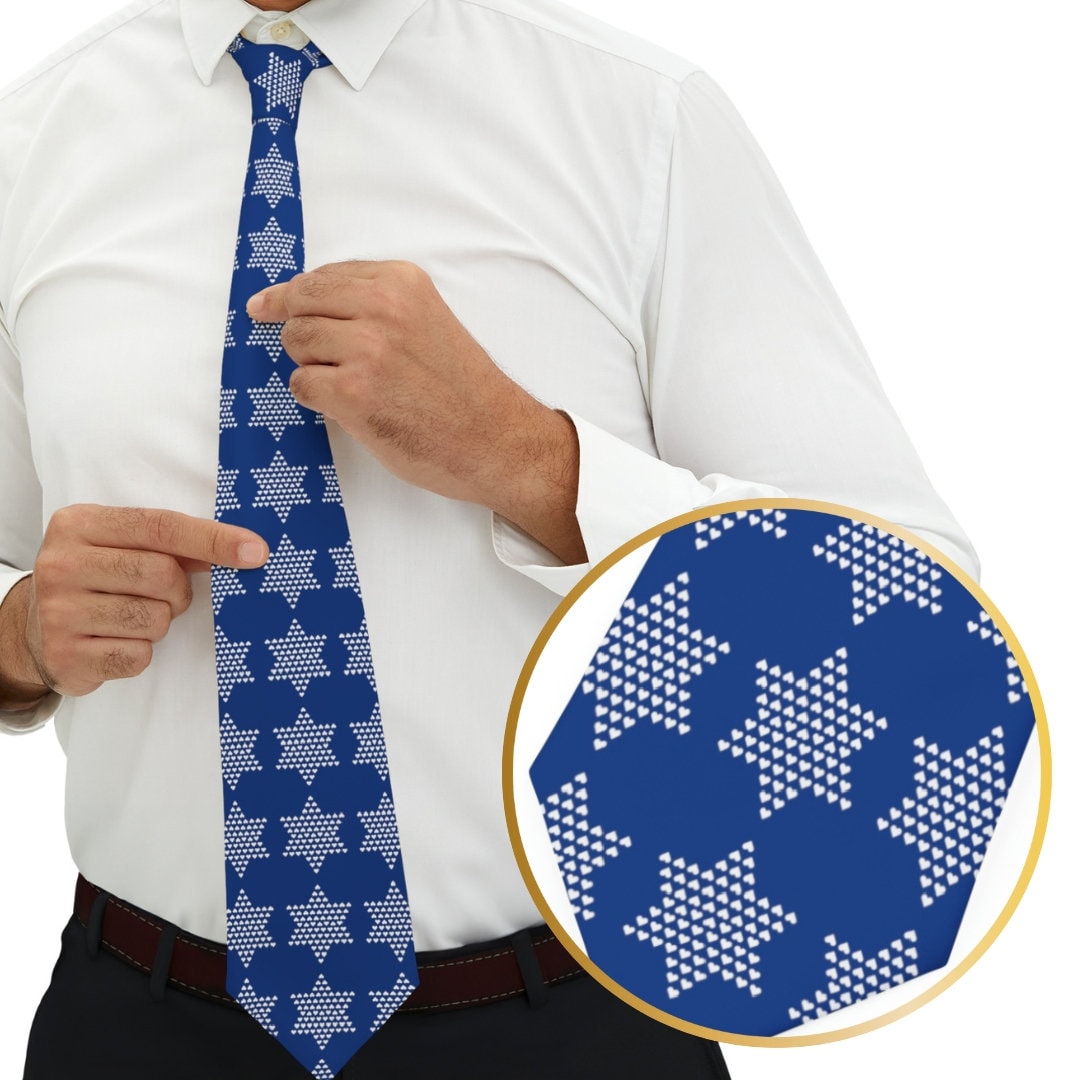 Jewish Star Necktie Judaica Gifts Star of David Jewish Gift - Etsy