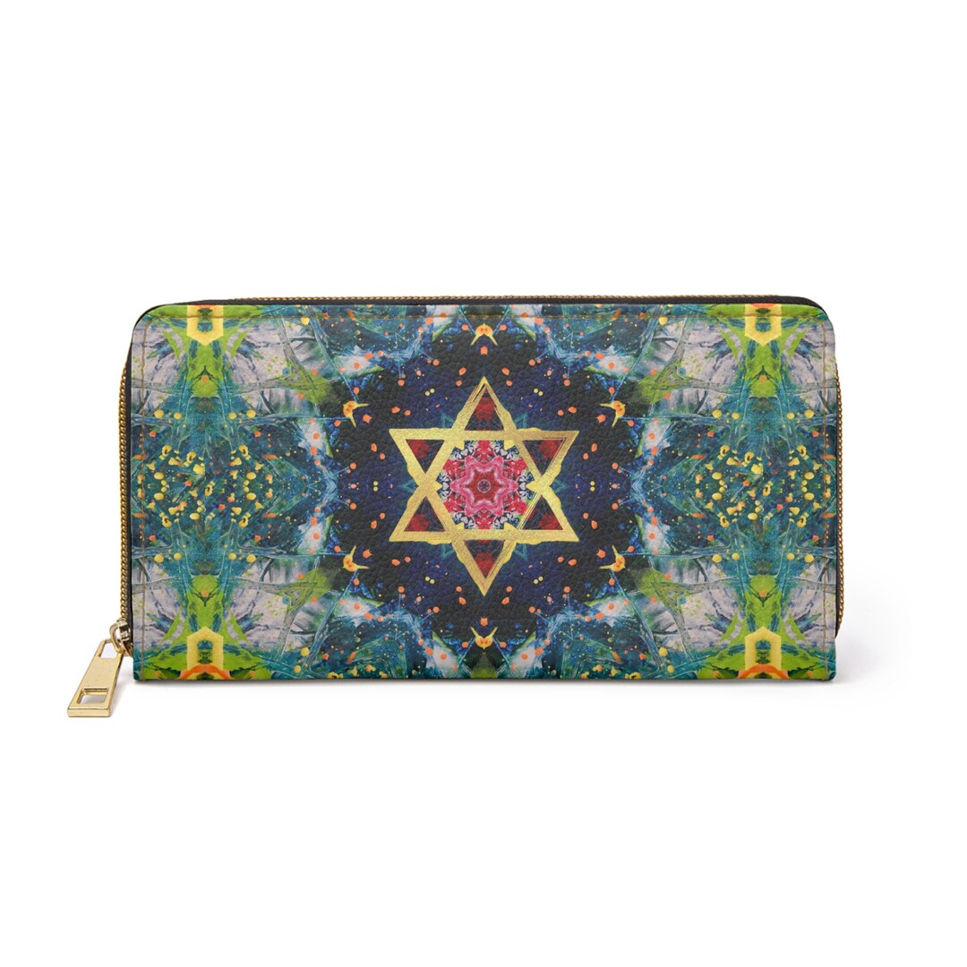 Jewish Star Gift Accessory Star of David Zipper Wallet Judaica Gifts Jewish Gift for Her Israel ...