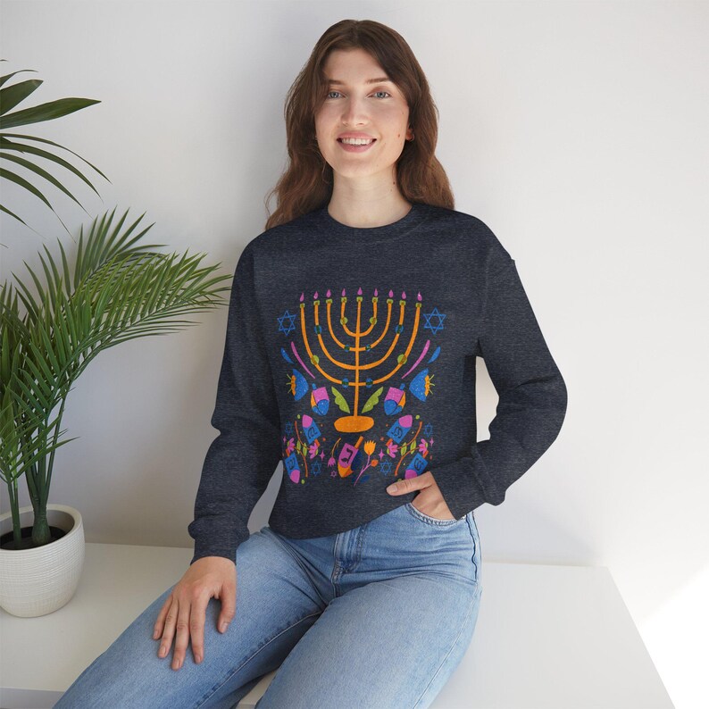 Hanukkah Sweater for Women Hanukkah Sweatshirt Hanukkah Shirt Menorah ...