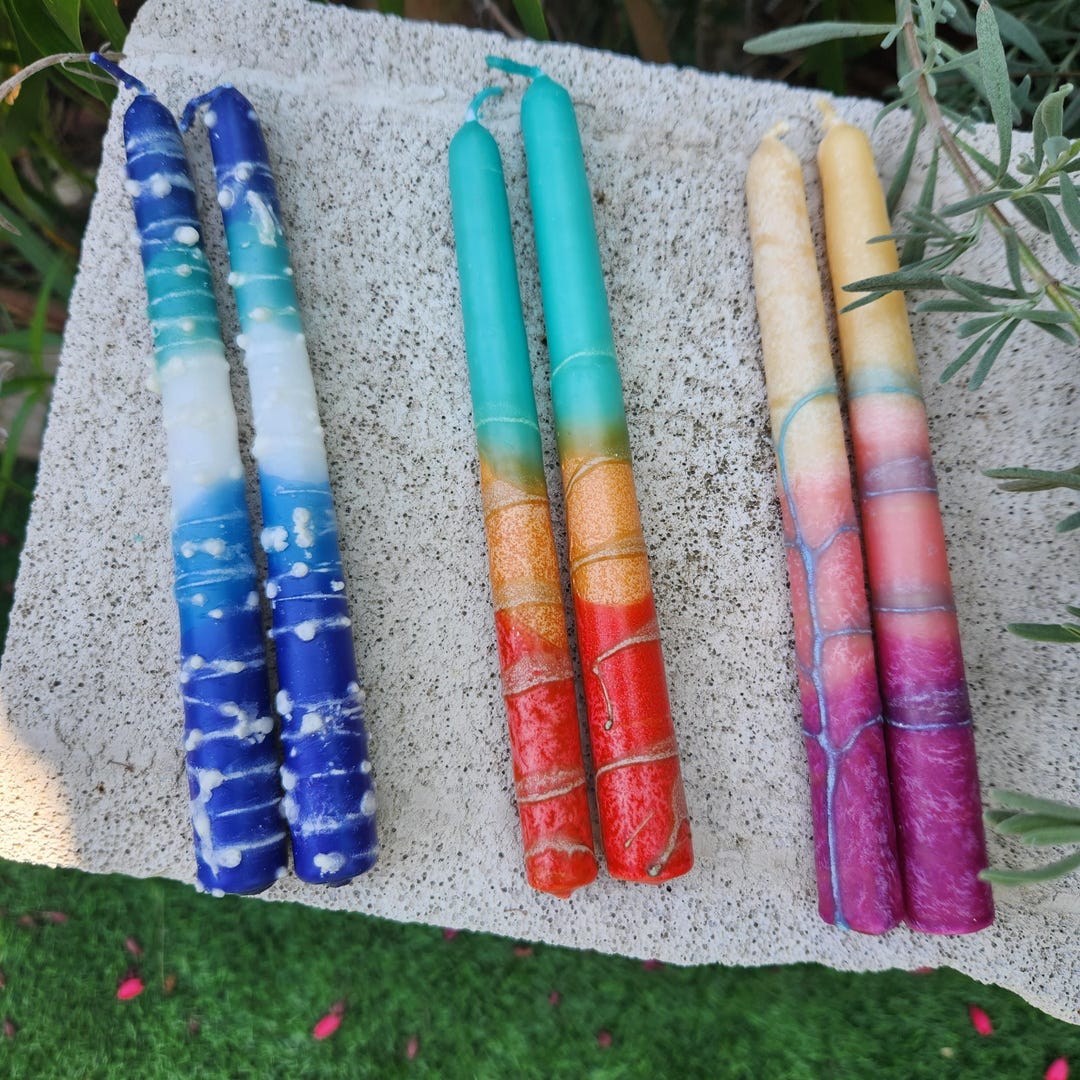 Shabbat Kiddush Candles Handmade Beeswax Candles for Shabbat Kosher ...