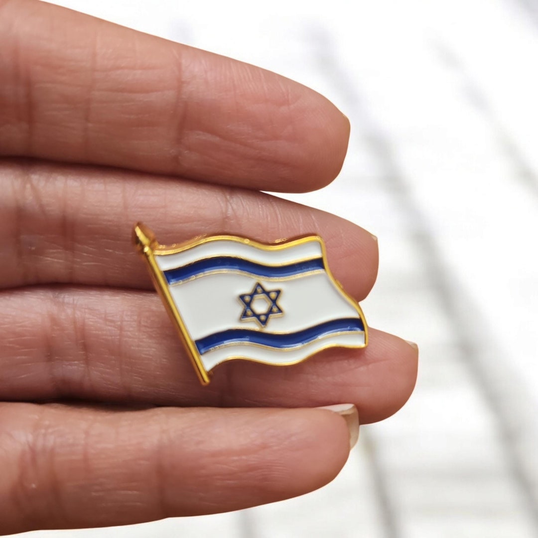 Israel Flag Pin Israel Pin Judaica Gift I Stsnd With Israel Pin Made in ...