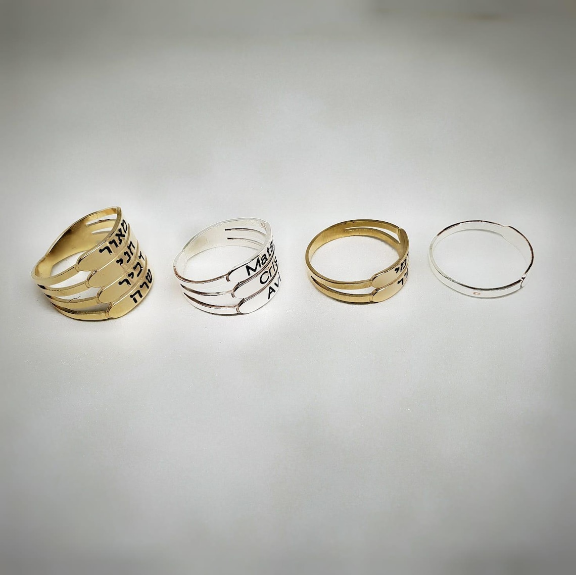 Personalized Hebrew Name Ring Israel 925 Sterling Silver Ring Hebrew ...