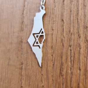 Israel Map Necklace Jewish Star Necklace Judaica Gifts Made is Israel ...