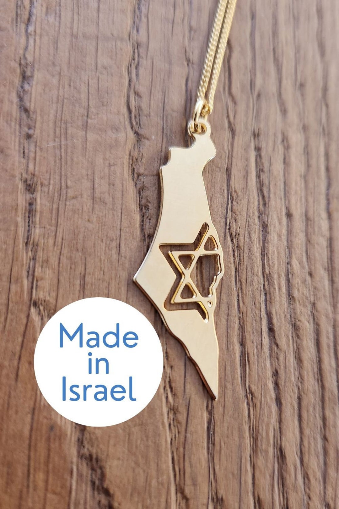 Israel Map Necklace Jewish Star Necklace Judaica Gifts Made is Israel ...