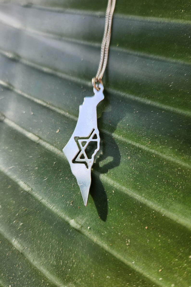 Israel Necklace Jewish Star Gold Necklace Judaica Gifts Made is Israel ...