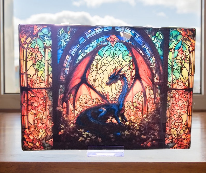Stained Glass Effect Dragon Glass Board for Home Decor Dragon Glass ...