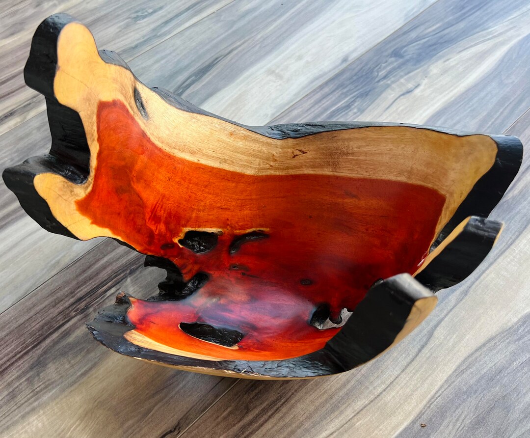 11 Hand Made Centerpiece in Costa Rican Rosewood Live Edge Wood Bowl - Etsy