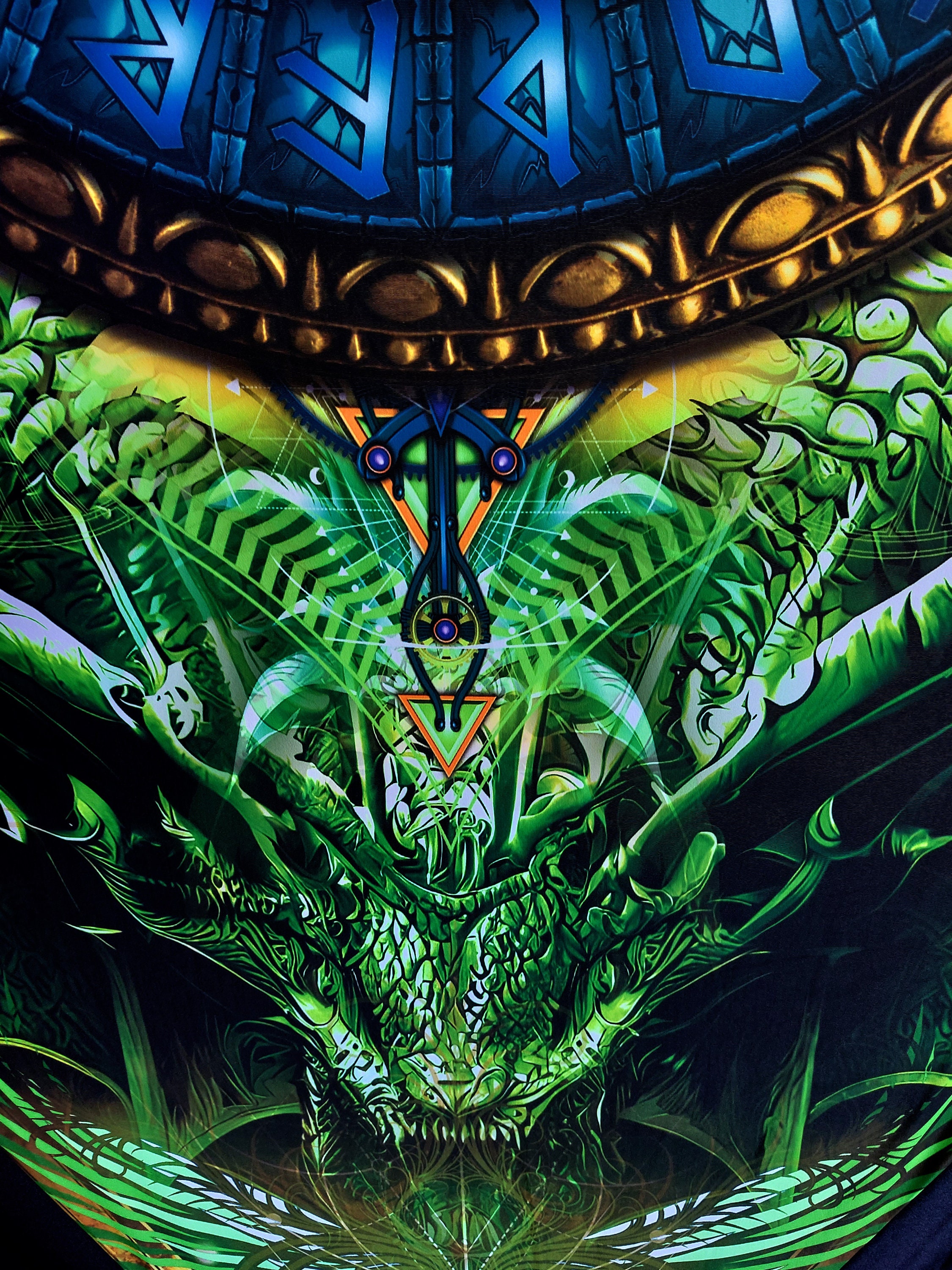 UV Canopy dragon Psychedelic Lycra Party Decoration Blacklight ...