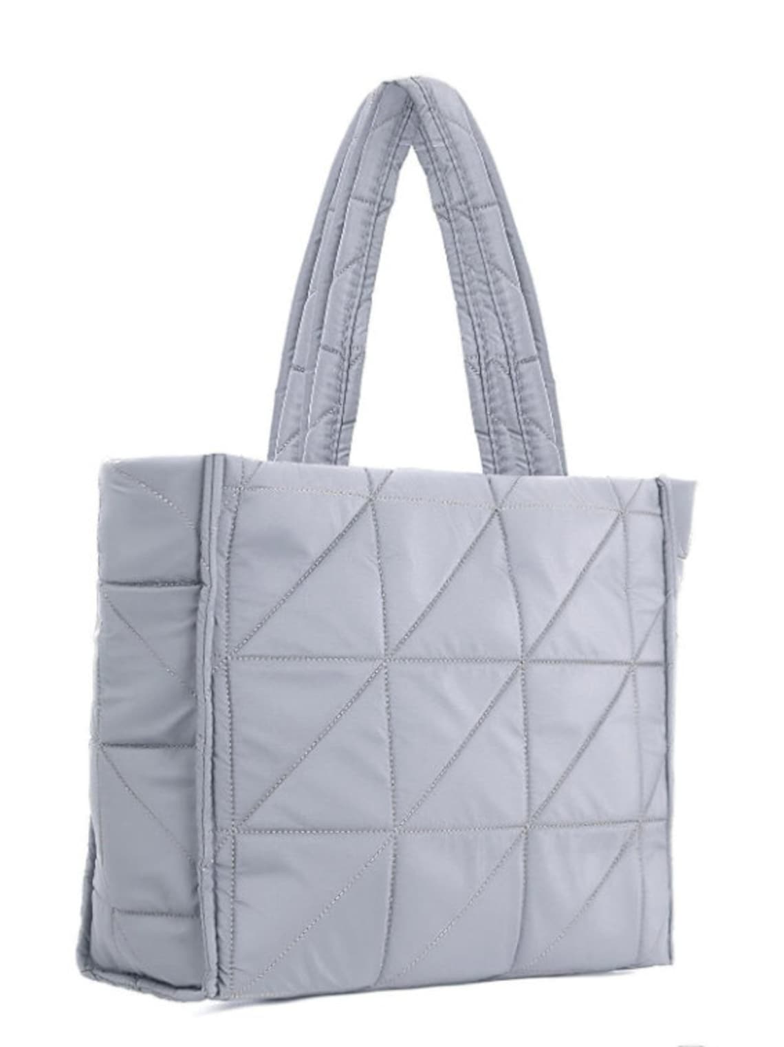 Large Quilted Puffy Bag Nylon Puffy Shoulder Bag Crossbody Nylon Bag ...