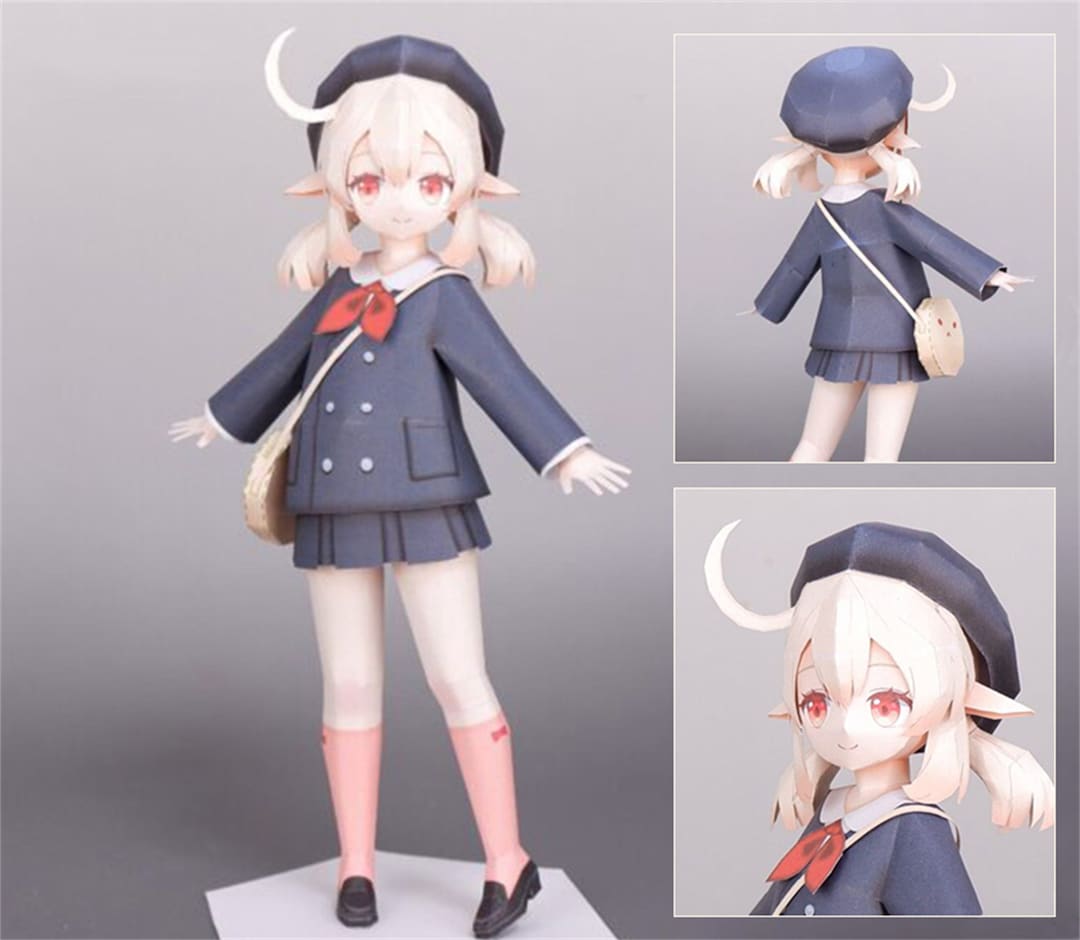 Genshin Kelly Paimon Nilou Papercraft Paper Craft Paper Sculpture Low ...