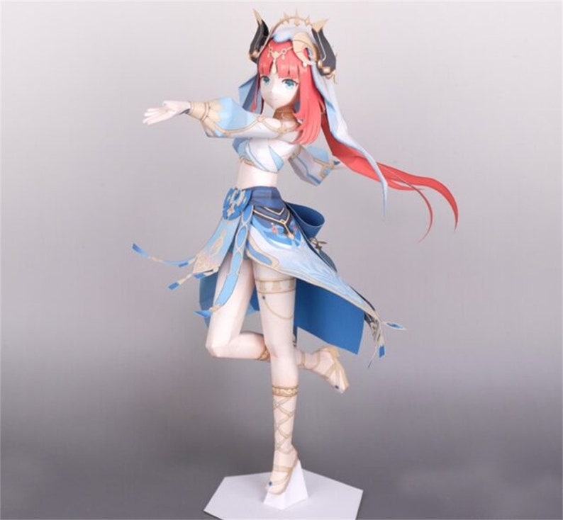 Genshin Paimon Kelly Nilou Papercraft Paper Craft Paper Sculpture Low ...