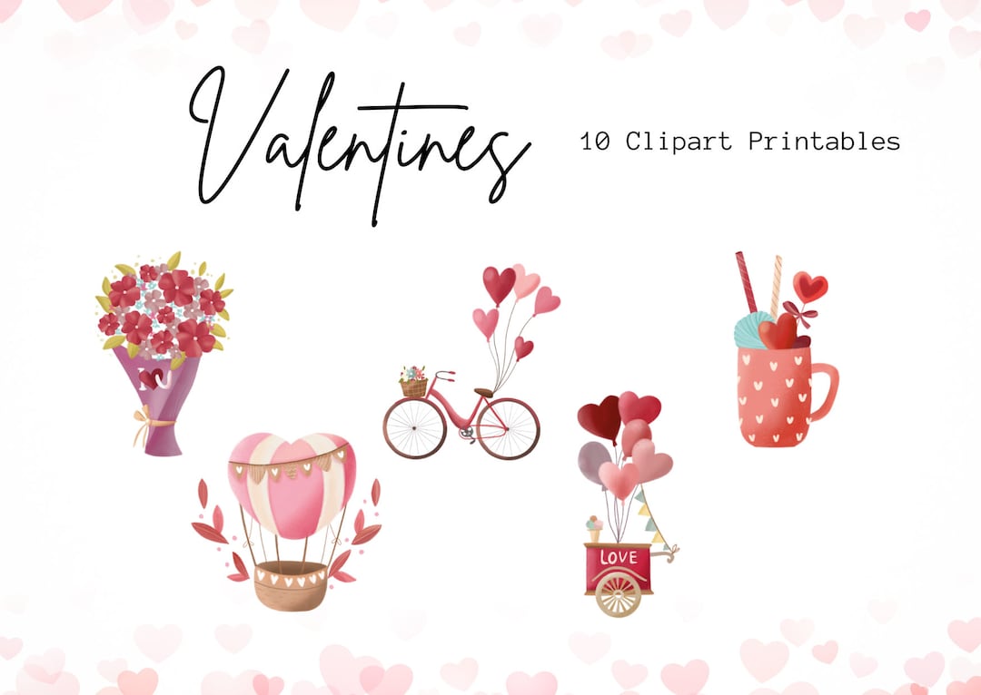 Valentine Clipart Bundle, Valentine Day Clipart, Love Heart Couple ...