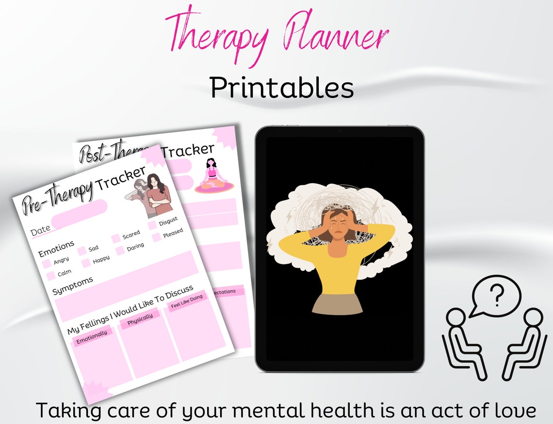 Pre Therapy Tracker Post Therapy Tracker Pink Tracker - Etsy