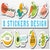 Vegan Food Sticker Bundle - Plant Motivation for Your Kitchen and ...