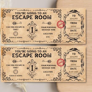 Escape Room Ticket Invitation Template (digital Download) - Etsy