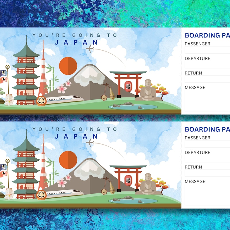Flight to Japan Ticket - Etsy