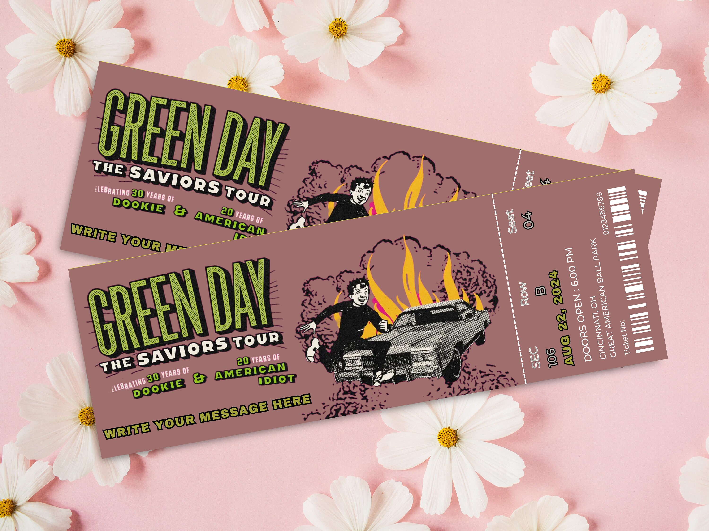 Concert Ticket Template, 2024 Tour Ticket, Surprise Gift Reveal ...