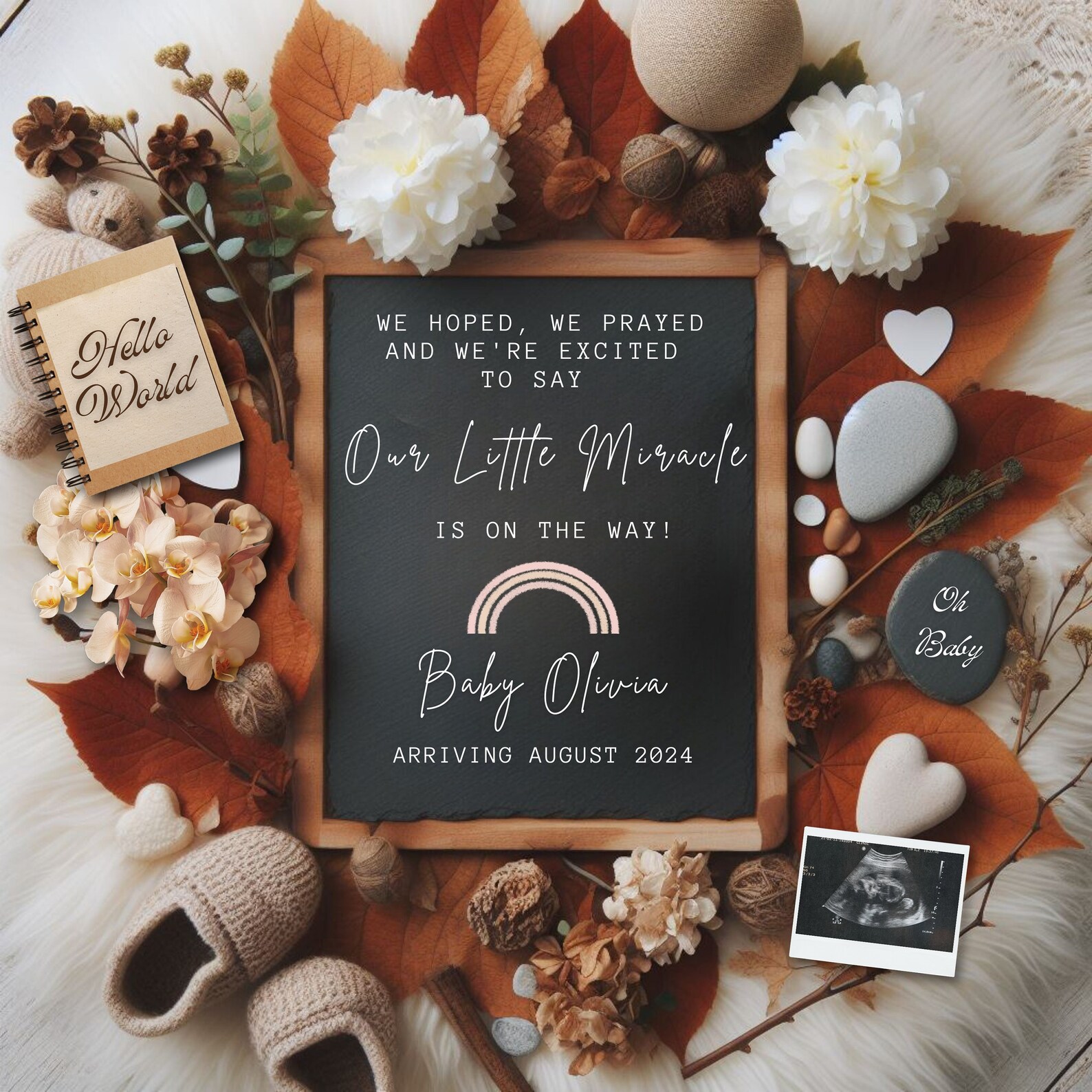 Our Little Miracle is on the Way Pregnancy Announcement, Social Media ...
