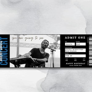 Editable Concert Ticket Template, Custom Concert Ticket Gift, DIY Event ...
