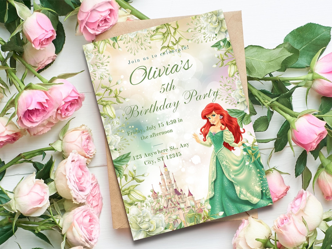 Princess Birthday Invitation Printable, Princess Birthday Invite, Once ...