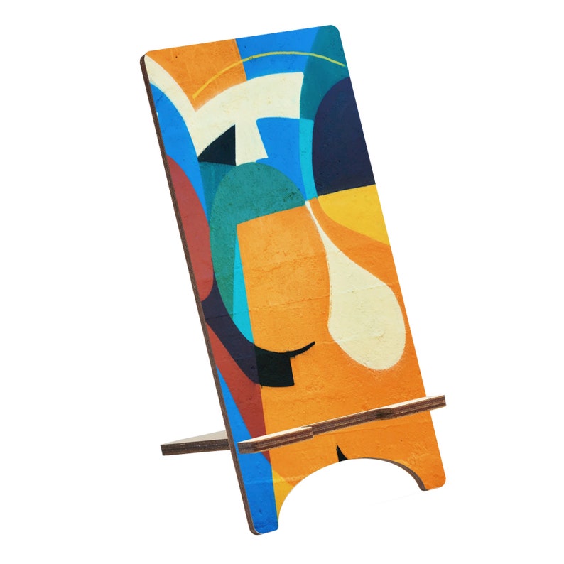 Urban Art Wood Phone Stand, Graffiti Art Holder for iPhone 14 13 12 11 ...