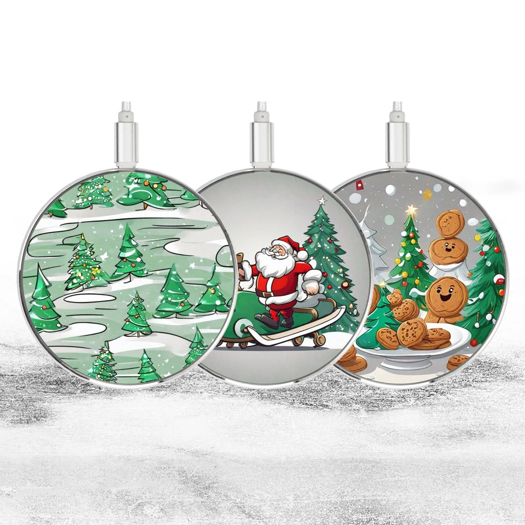 Santa Claus Mobile Charger 15W Wireless Charging Trees Pad Qi ...