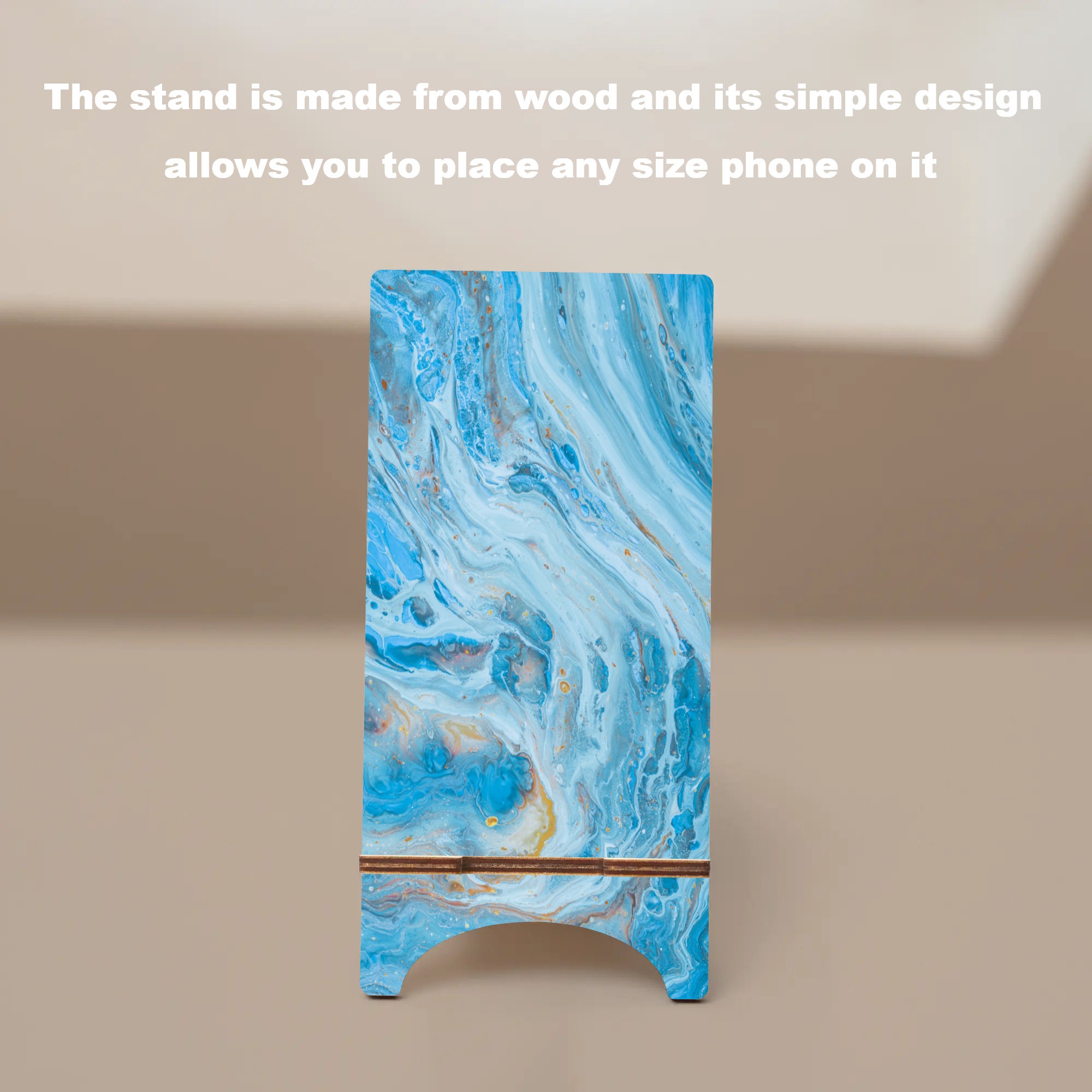 Rainbow Splash Wood Phone Stand, Color Splash Holder for iPhone 14 13 ...