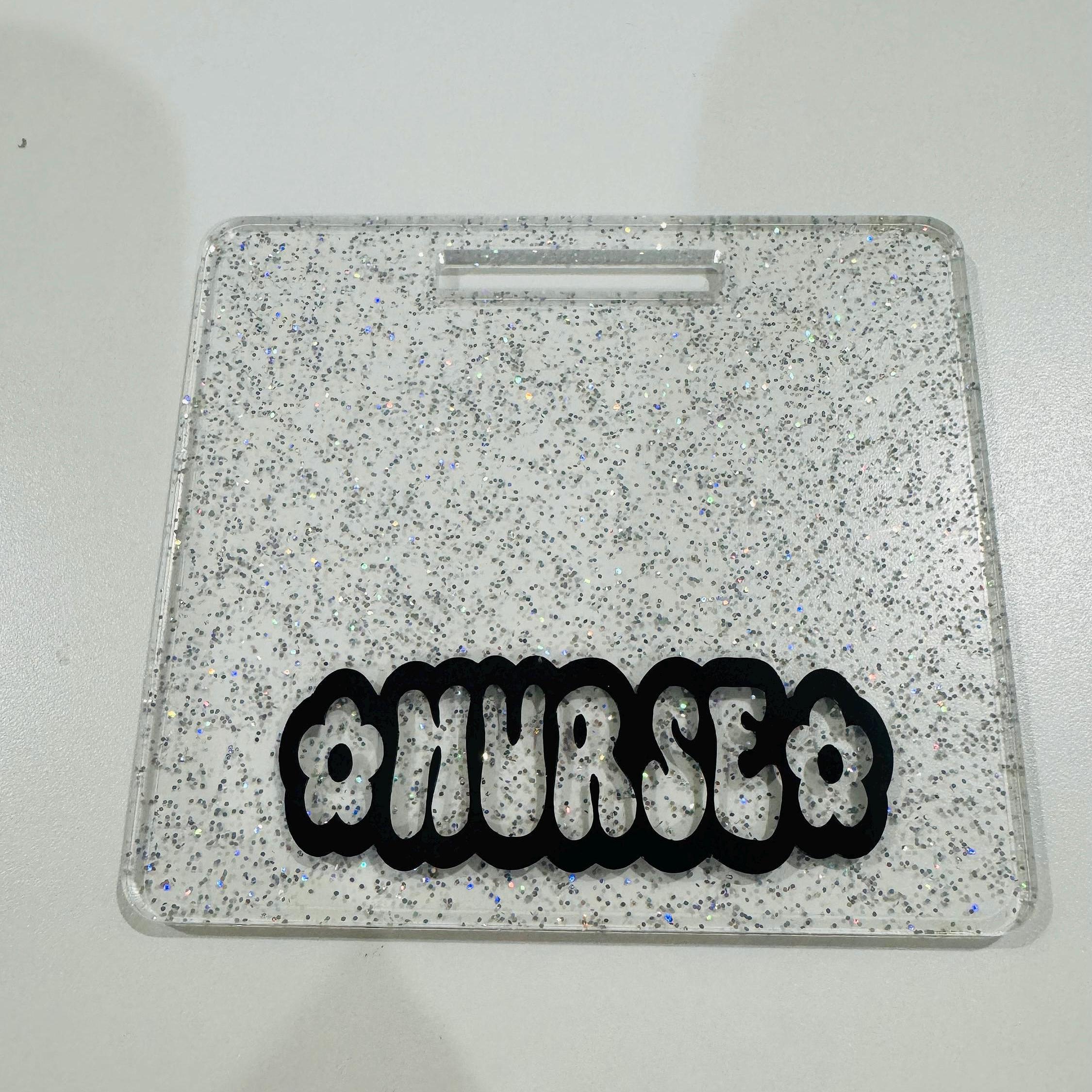 PCT Glitter Badge | Nurse ID Badge | Badge Reel | Nurse Badge | ID ...