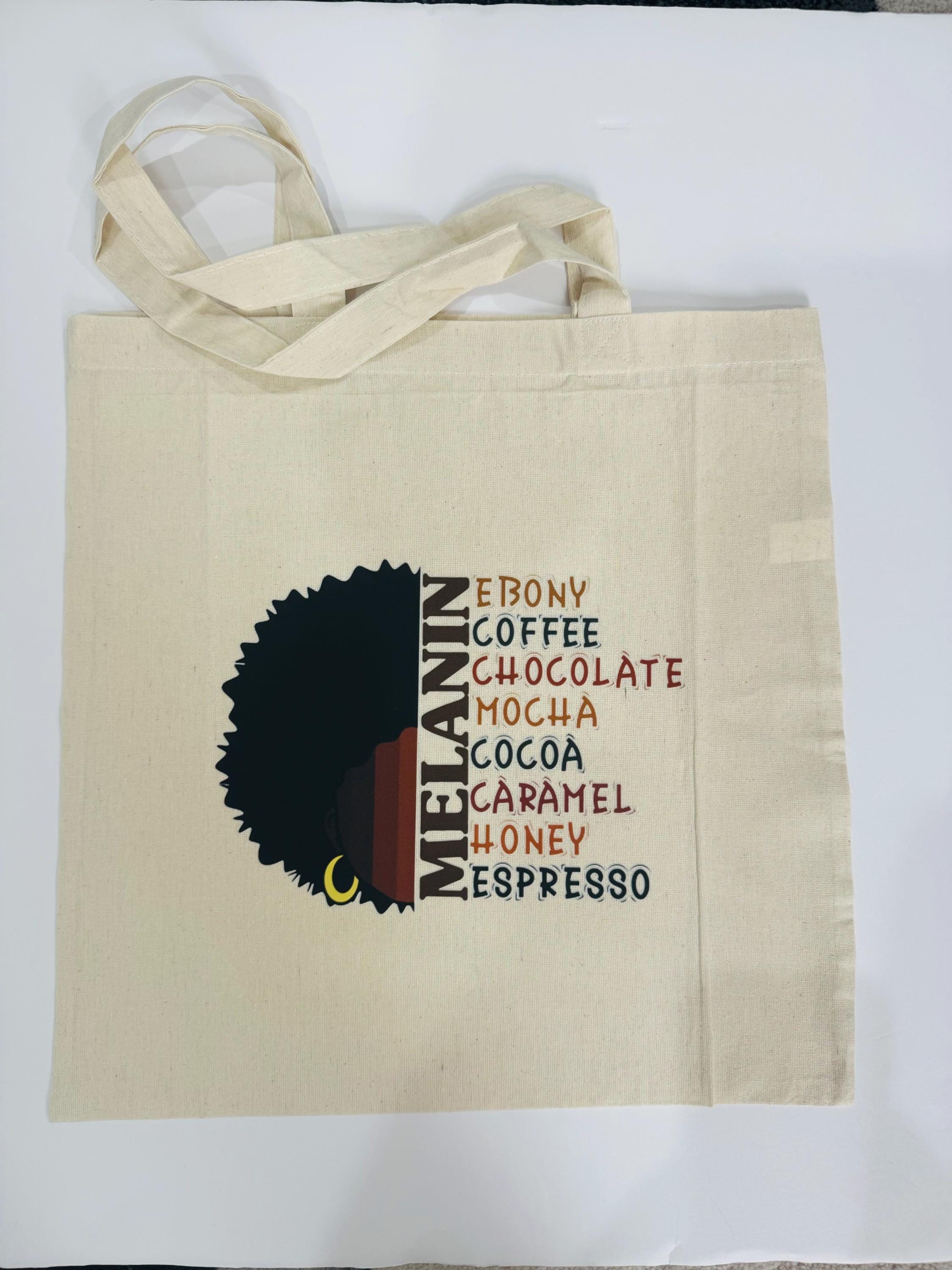 Melanin Tote Bag | Canvas Tote Bags | Melanin Bag | Reusable Eco Bag ...