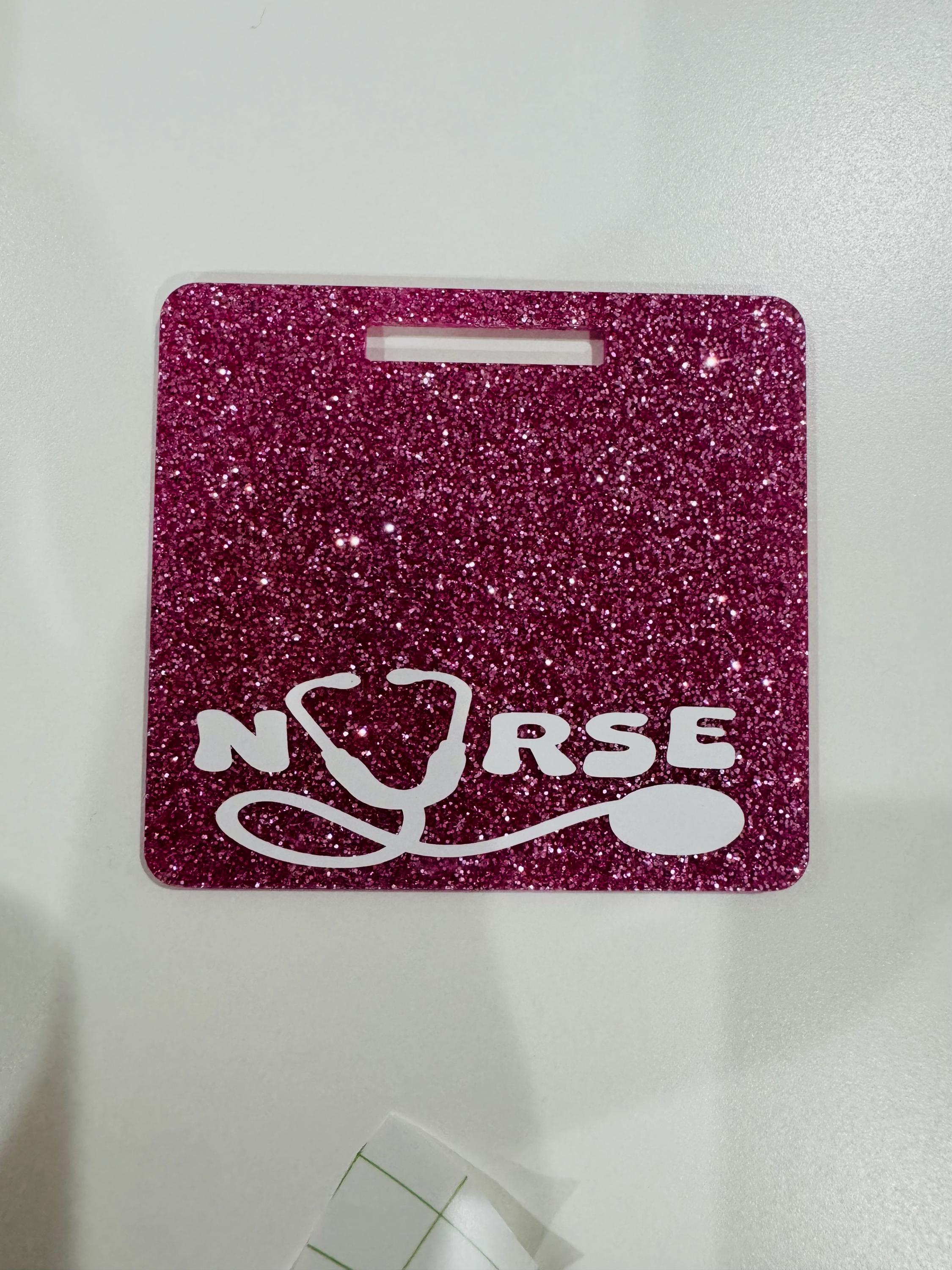 PCT Glitter Badge | Nurse ID Badge | Badge Reel | Nurse Badge | ID ...