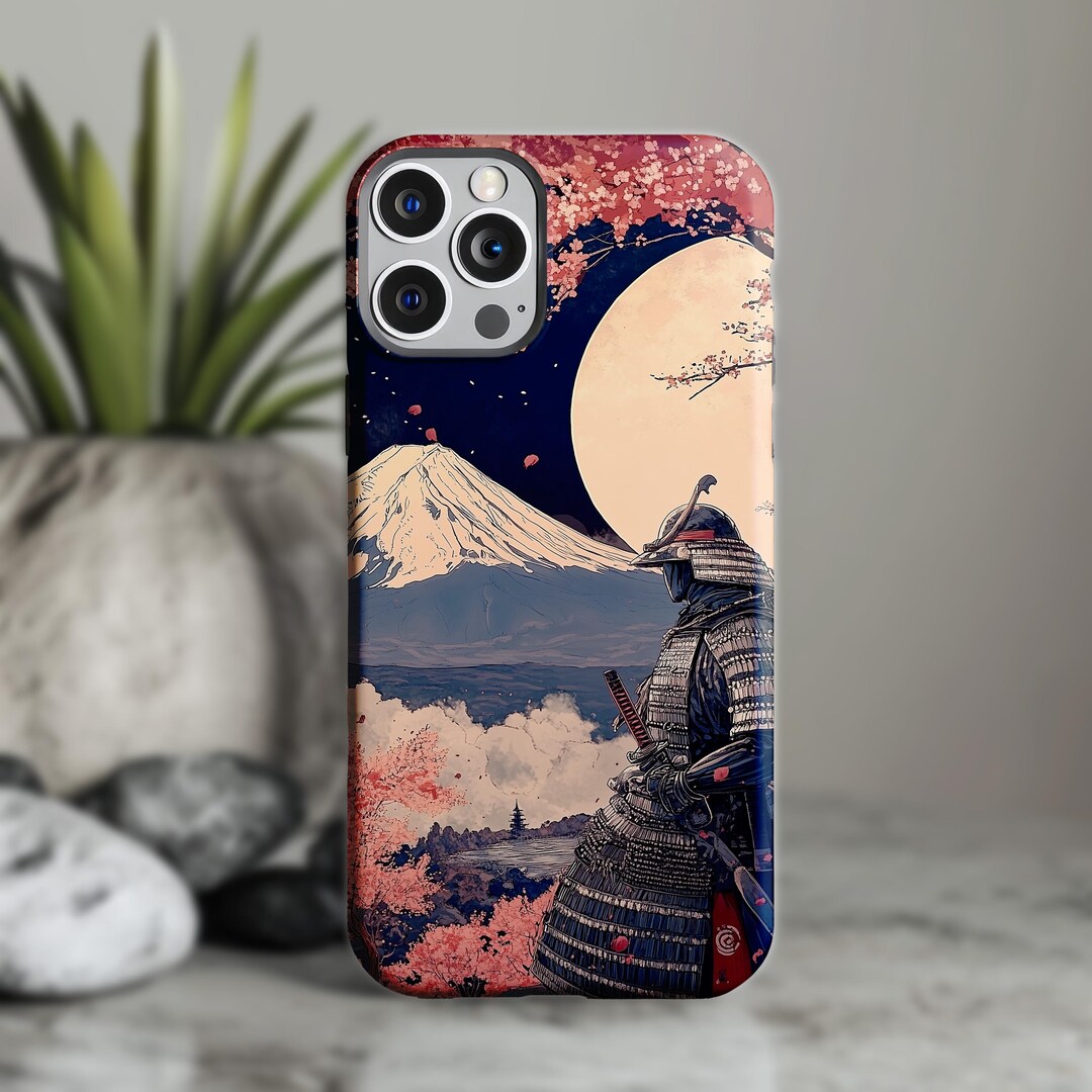 Japanese Anime Art Samurai Phone Case, iPhone 13-8 Pixel and Galaxy S24 ...