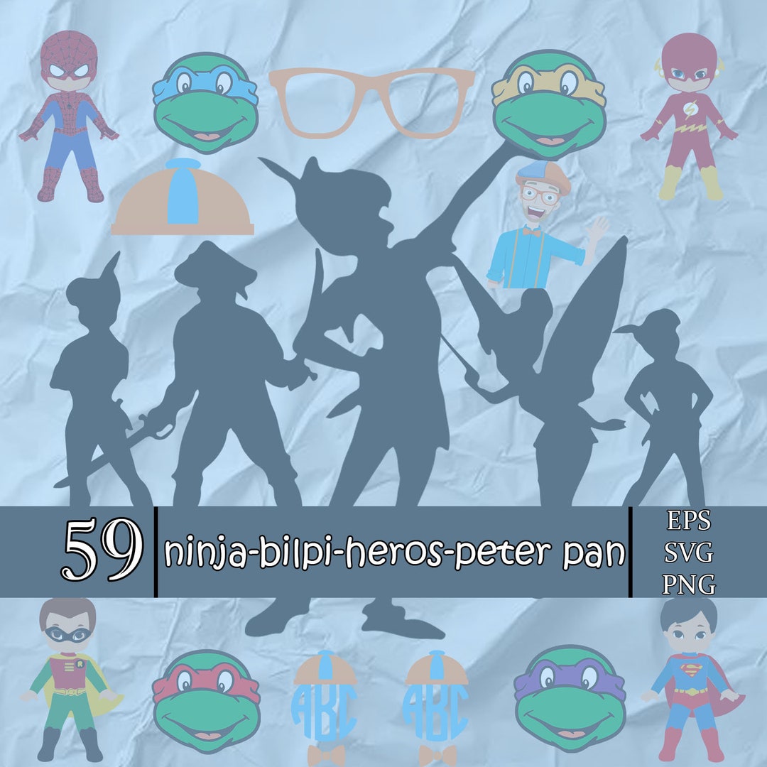 Peter Pan PNG Peter Pan PNG Ninja Bilpi Hero Peter - Etsy UK