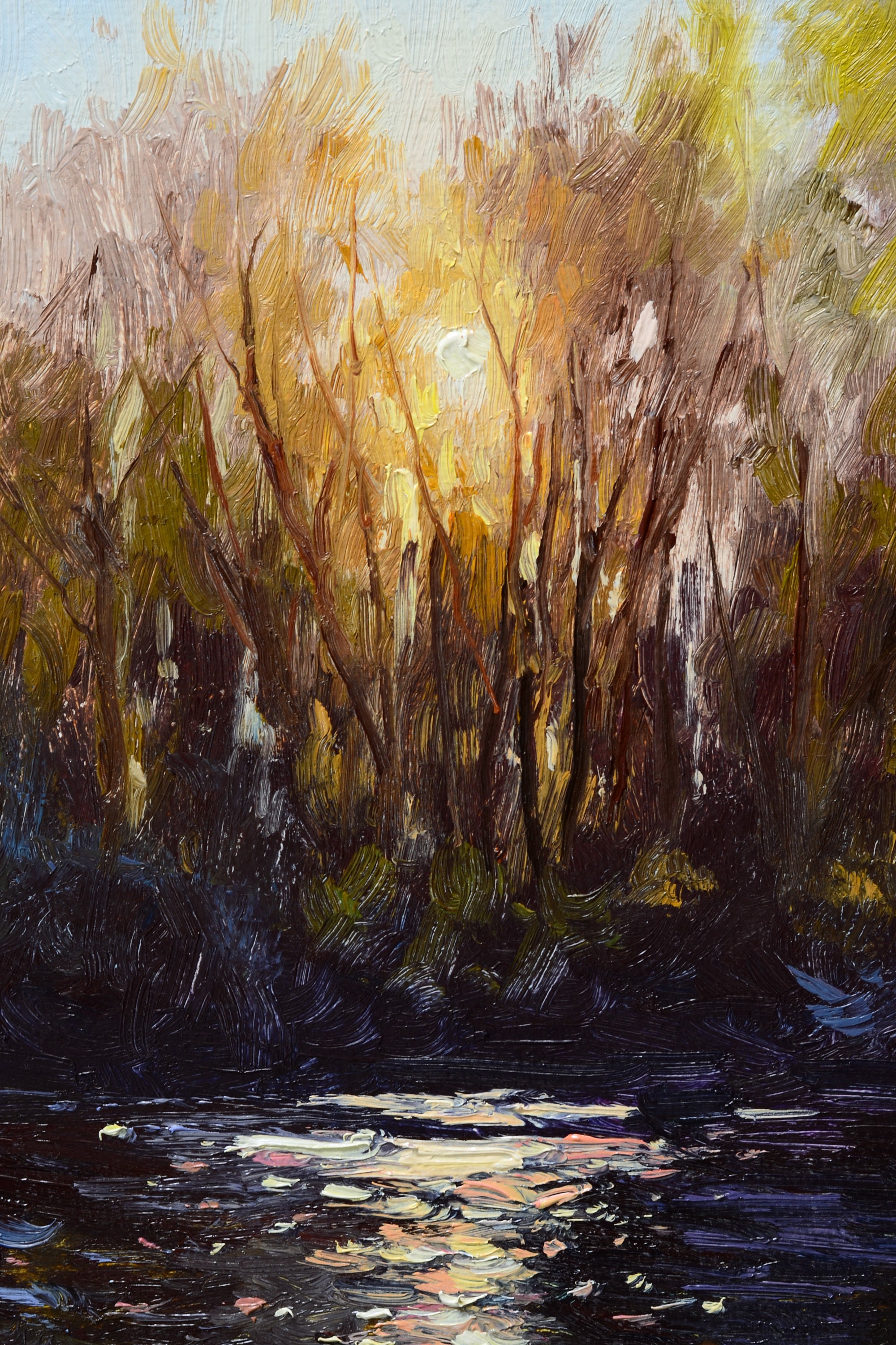 ORIGINAL OIL PAINTING Realism, Oil Painting, Landscape, Sunset ...