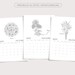 Flowers Coloring Calendar 2025 for Self-care Mood Reflection - Instant ...