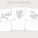 Flowers Coloring Calendar 2025 for Self-care Mood Reflection - Instant ...