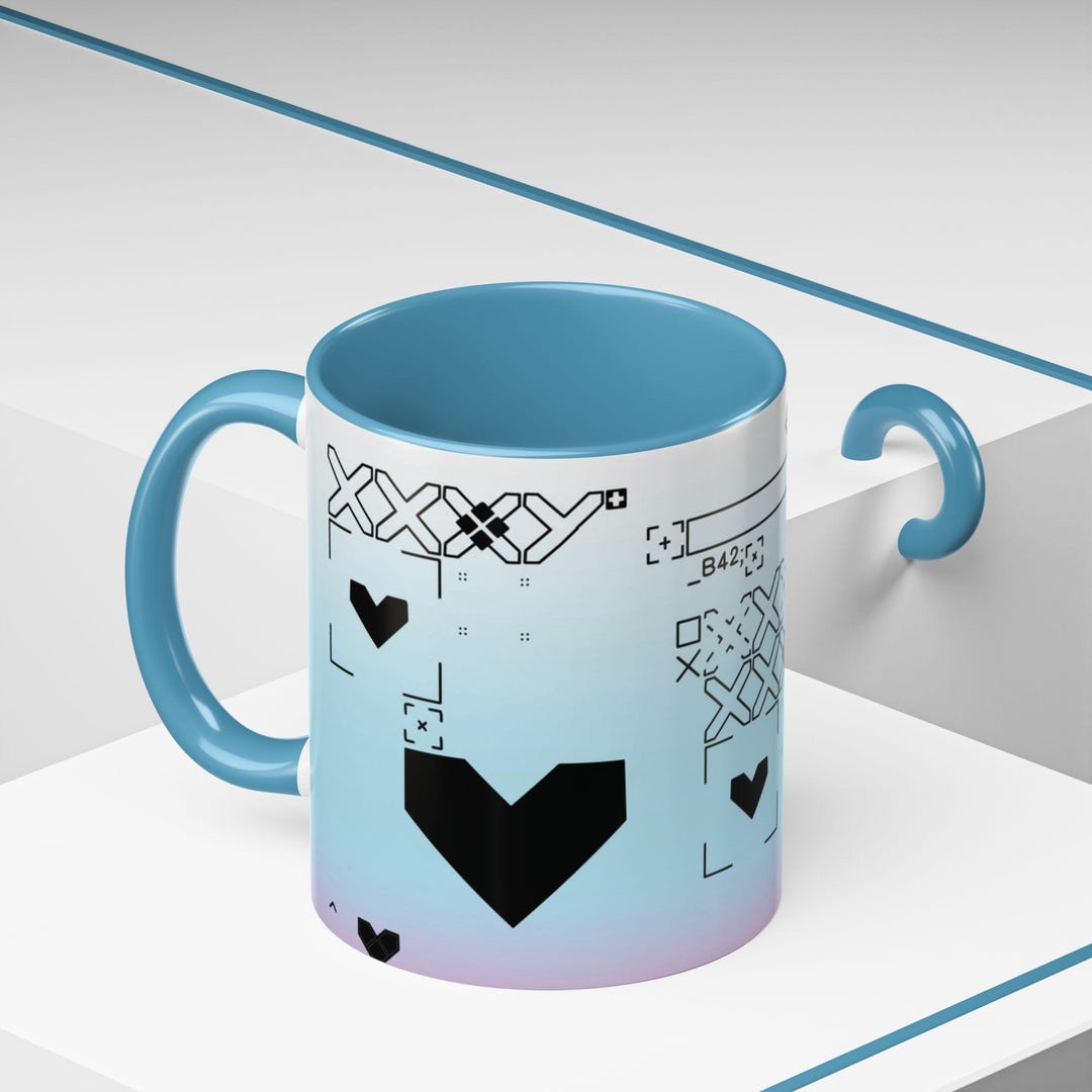 CS2 Printstream Design Gamer Mug Sky Blue White - Etsy