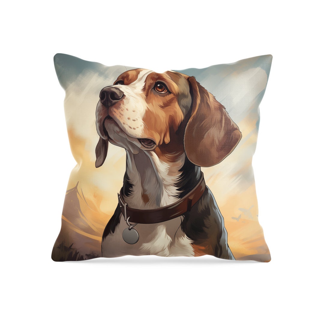 Beagle Pillow Case, Home Decor Gift Idea, Living Room Decoration ...