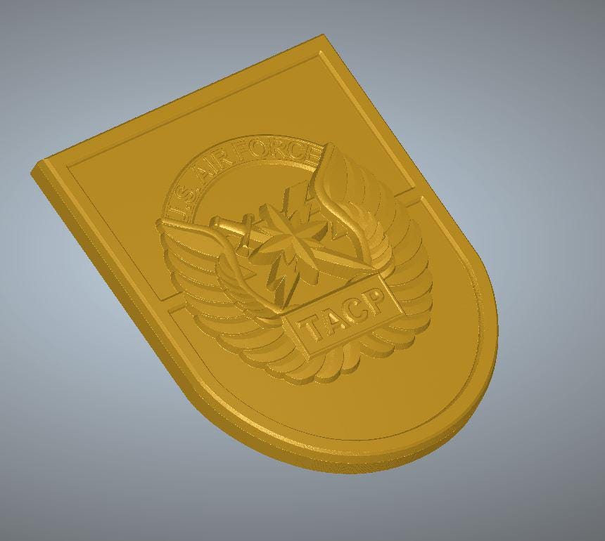 Air Force Tactical Air Control Party (TACP) Patch - 3D STL File for CNC ...