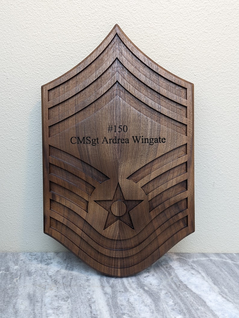 Chief Master Sergeant Rank Hardwood Plaque - Etsy