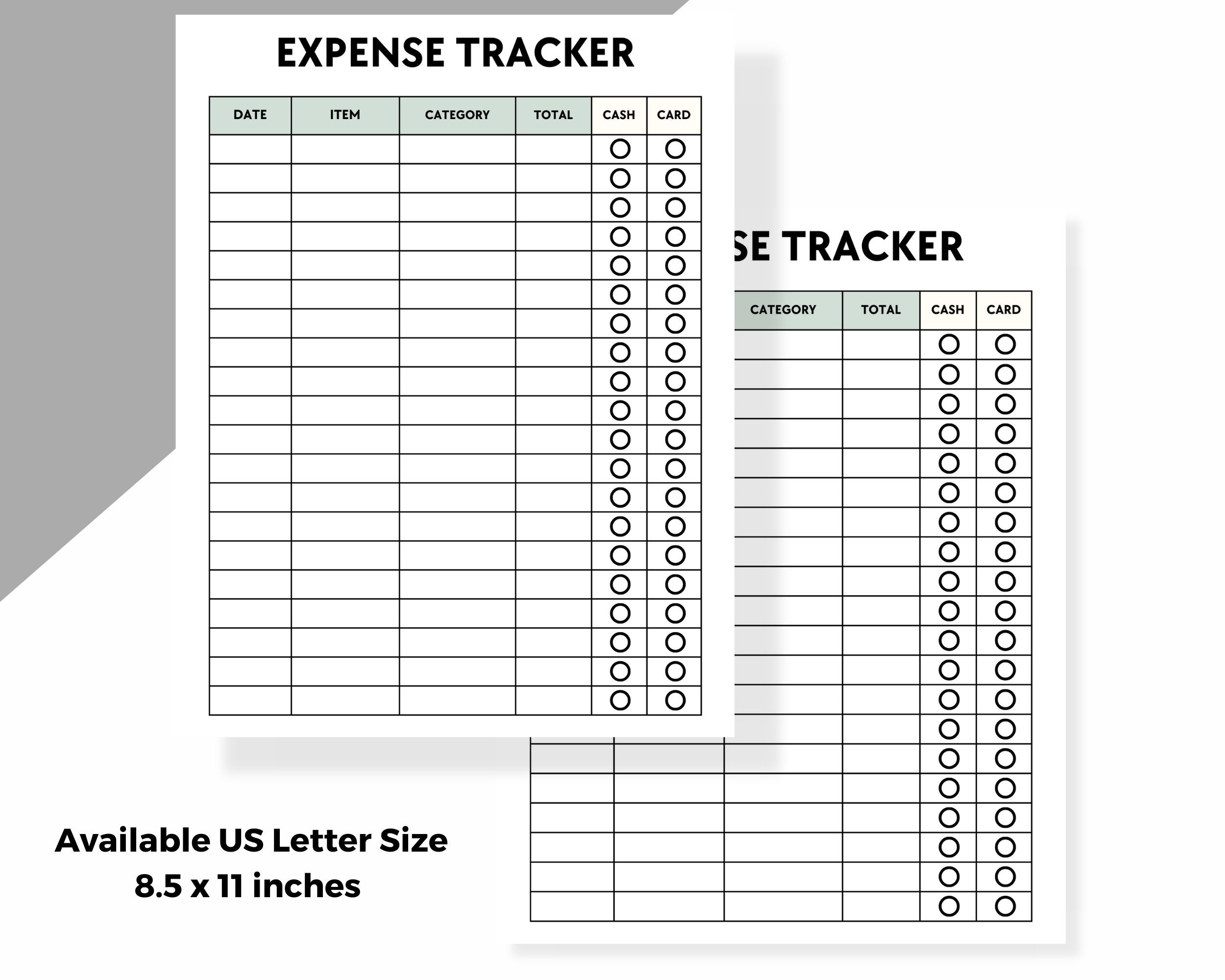 Expenses Tracker Printable, Finance Planner, Budget Tracker, Spending ...