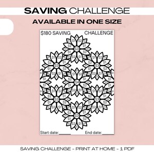 Coloring Savings Challenge, Mini Savings, Save Money Challenge, Color ...