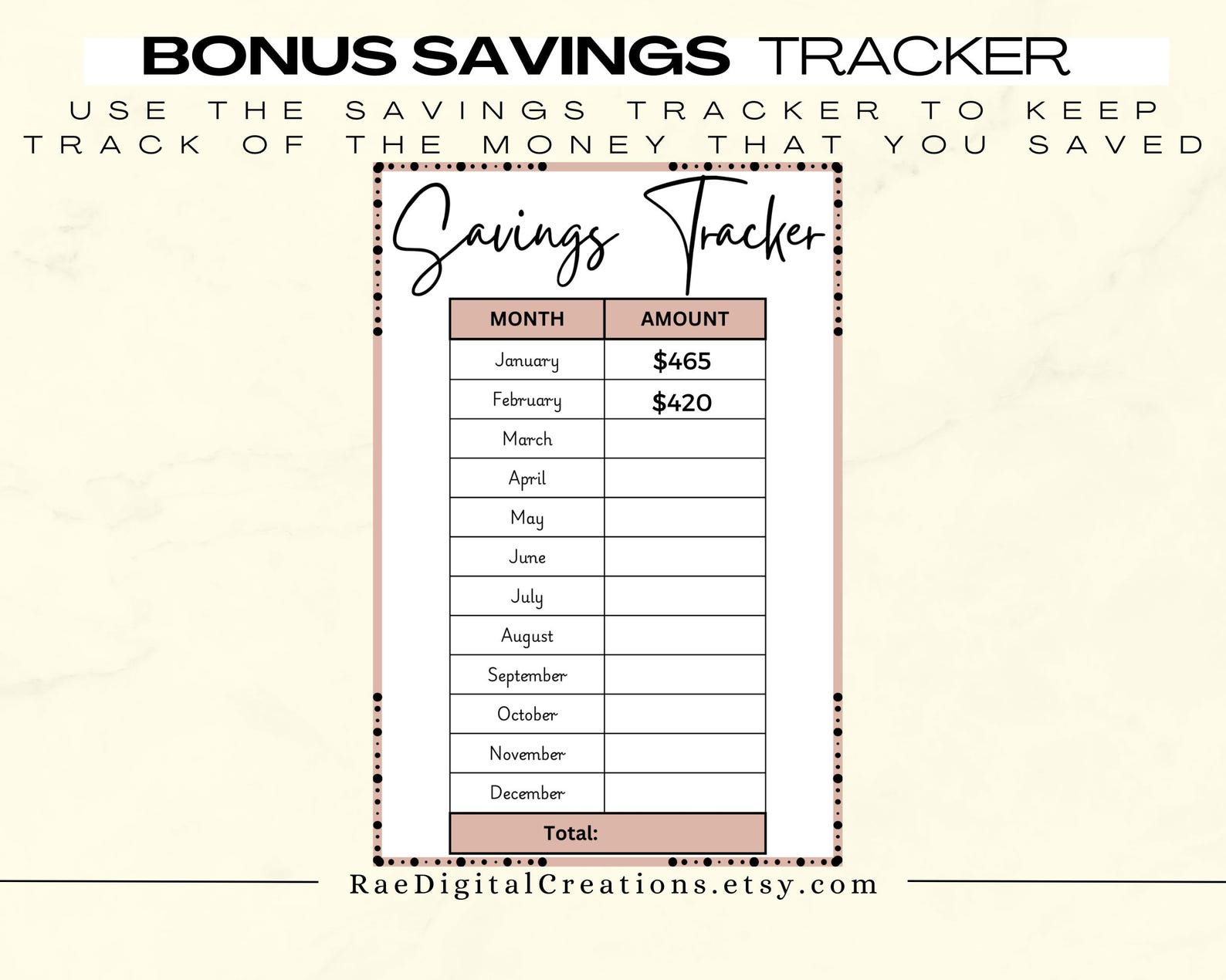 5K Savings Challenge: A6 Monthly Budget Tracker (PDF) - Etsy
