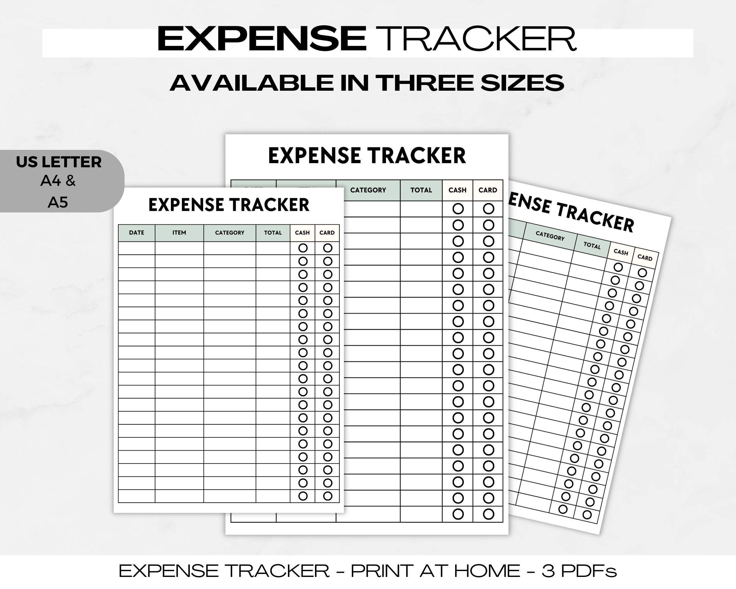 Expenses Tracker Printable, Finance Planner, Budget Tracker, Spending ...