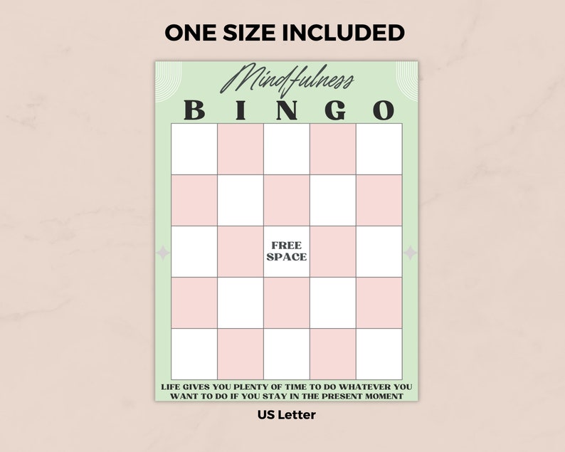 Mindfulness Bingo, Self Care Pdf, Mental Health Game, Well Being ...