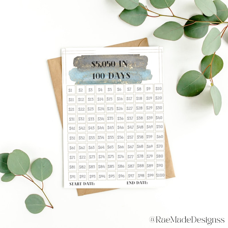 5050 Savings Challenge | 100 Envelope Challenge | Save Money Challenge ...