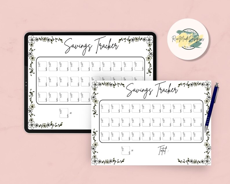 Savings Tracker Printable, Budget Tracker Printable, Savings Fund, Save ...