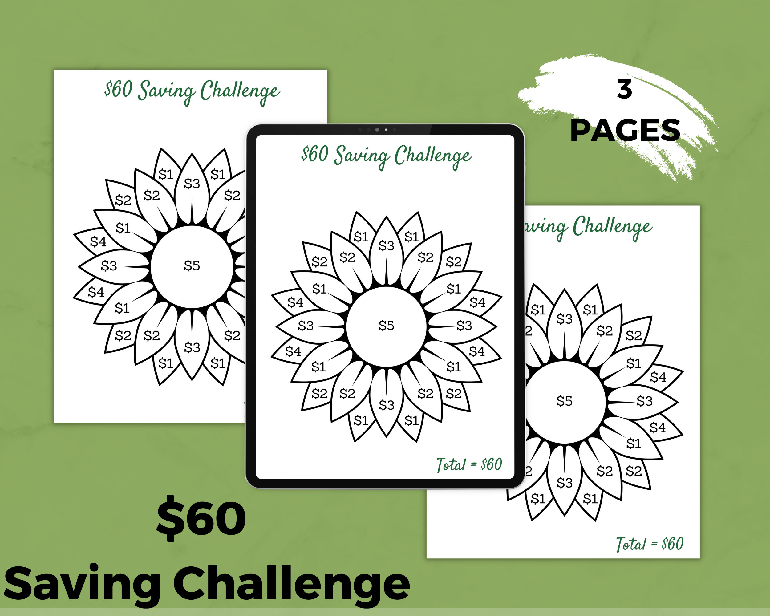 Coloring Savings Challenge, Mini Savings, Save Money Challenge, Color ...