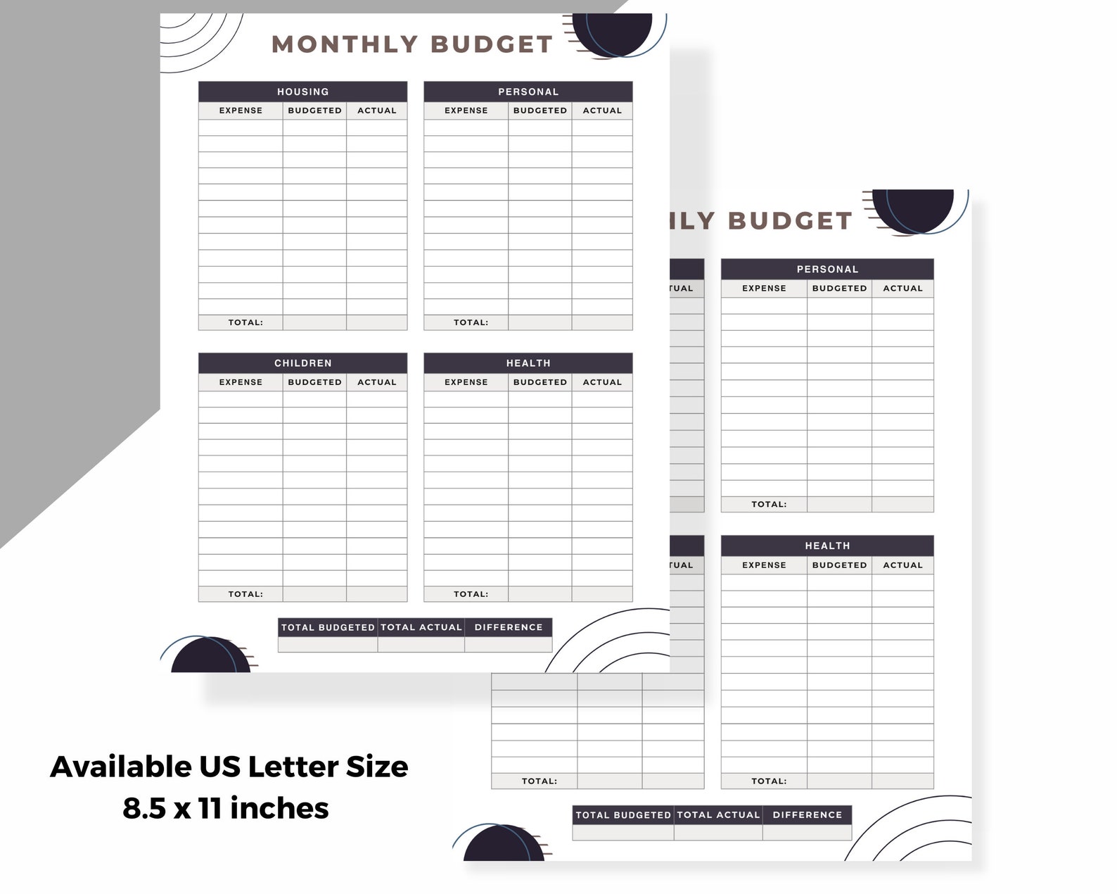 Monthly Budget Tracker Printable, Finance Planner, Budget Tracker ...