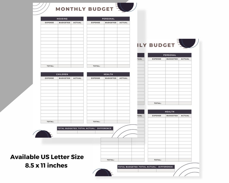 Monthly Budget Tracker Printable, Finance Planner, Budget Tracker ...