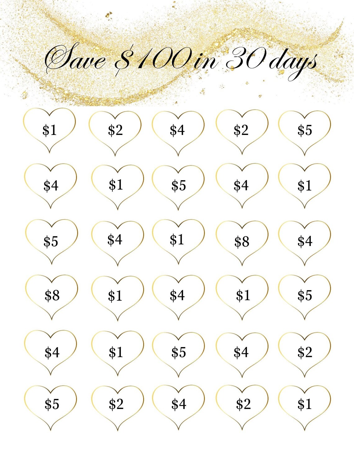 100 Savings Tracker | Savings Challenge | Savings Tracker | Save Money ...